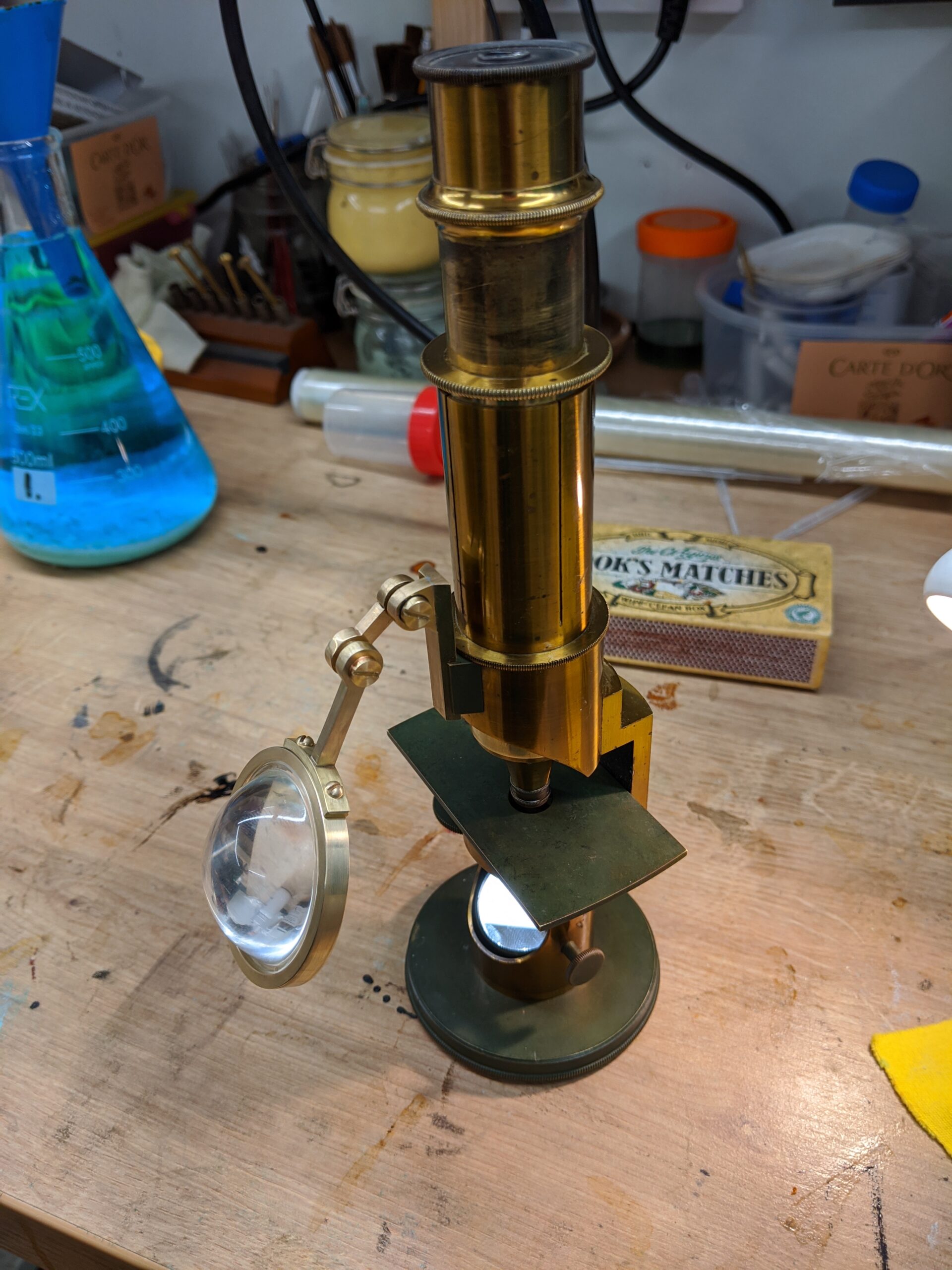 microscope restoration – Brass & Glass